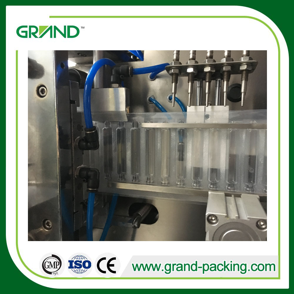 Mono dose disinfectant liquid plastic ampoule forming filling and ...