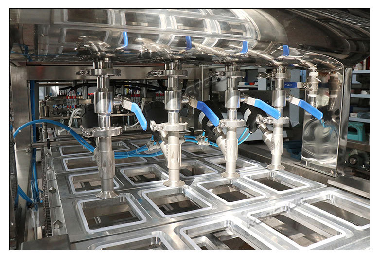 Automatic Food Tray Boxed Margarine Butter Filling Aluminium Foil Heat ...